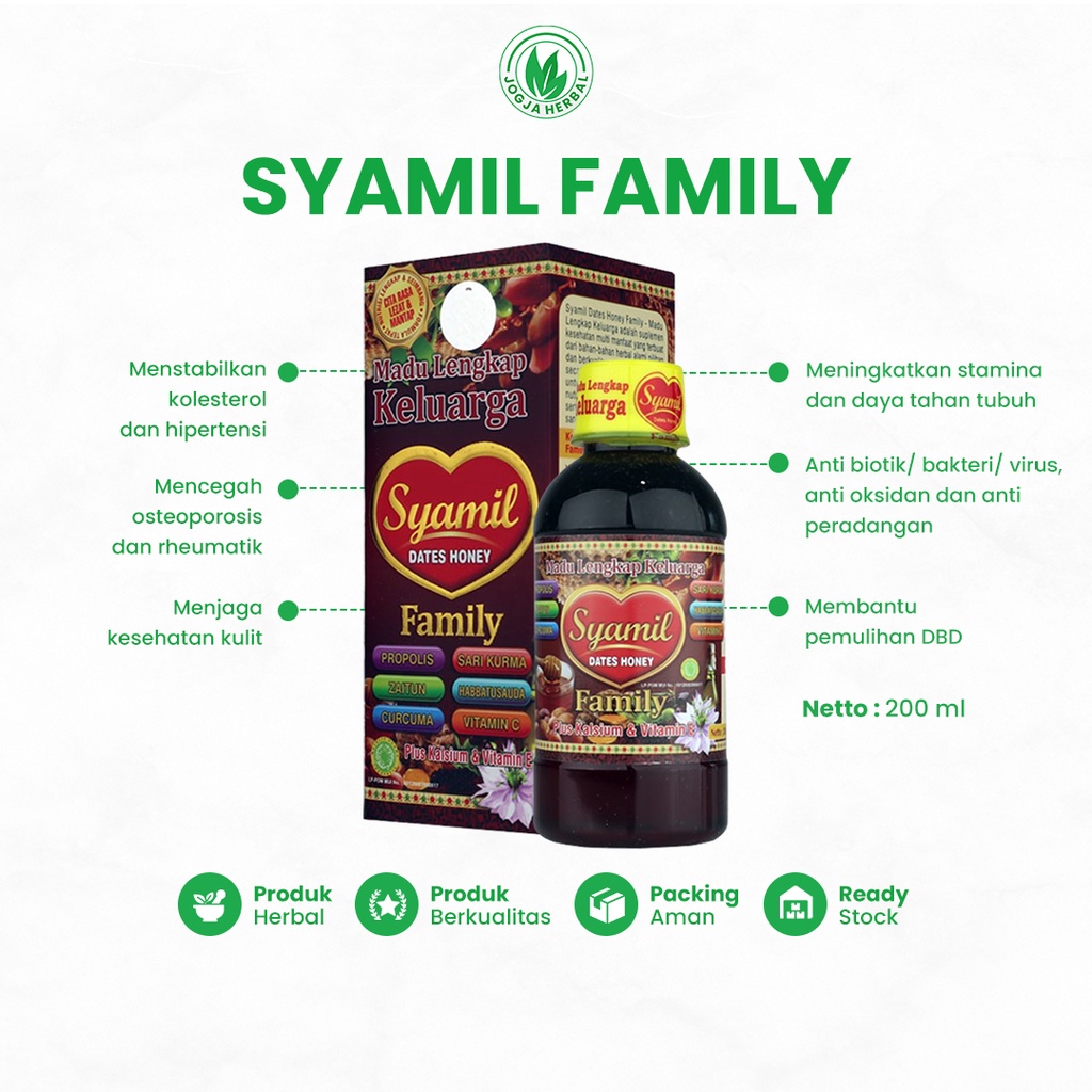 Jual Syamil Madu Family Dates Honey Keluarga Dewasa Suplemen Kesehatan ...