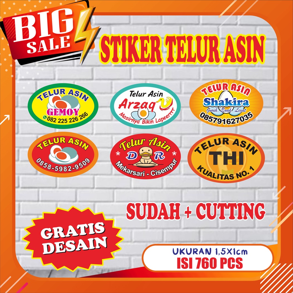 Jual STIKER LABEL TELUR ASIN ISI 760 PCS TERMURAH | Shopee Indonesia