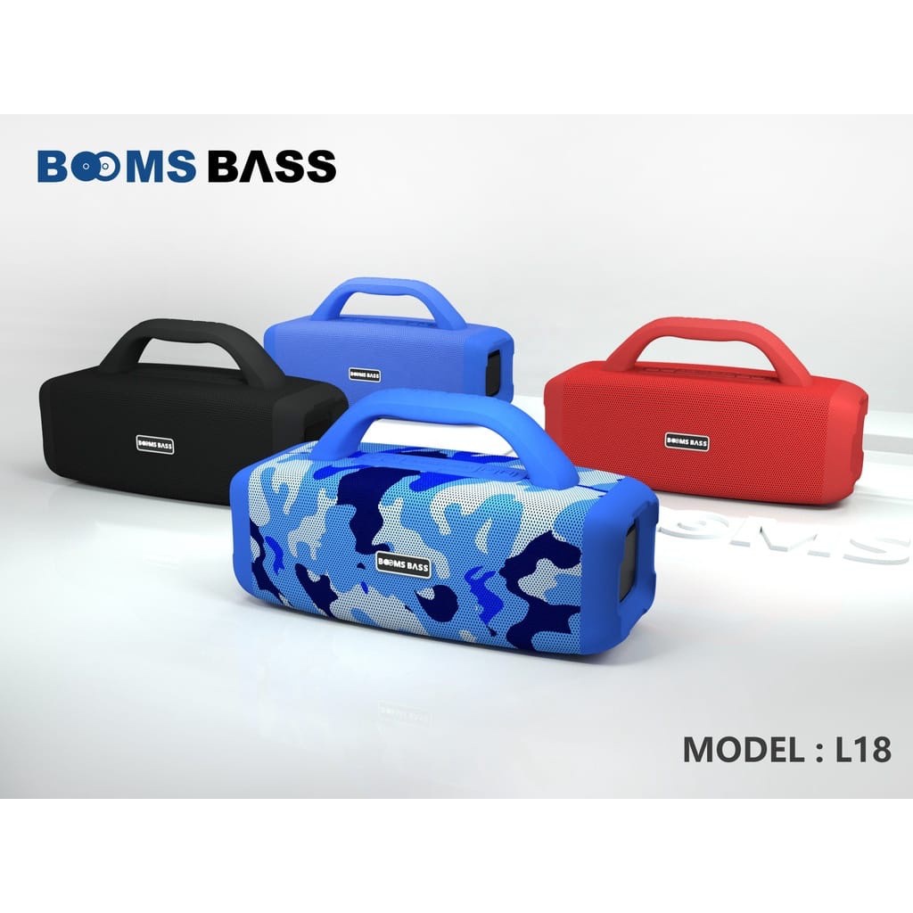 Jual BOOMS BASS L18 Portable Wireless Bluetooth Speaker Super Bass ...