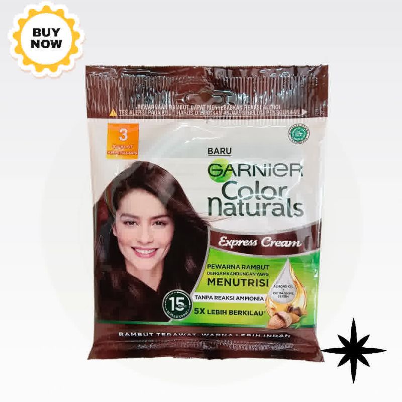 Jual Garnier Color Natural Hair Color Sachet Coklat Kehitaman | Shopee ...