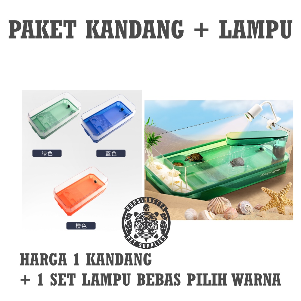 Jual Kandang Kura Kura Air Turtle Tub Aquarium Vivarium Dengan Filter | Shopee Indonesia