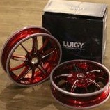 Jual velg luigy model drag red, silver | Shopee Indonesia