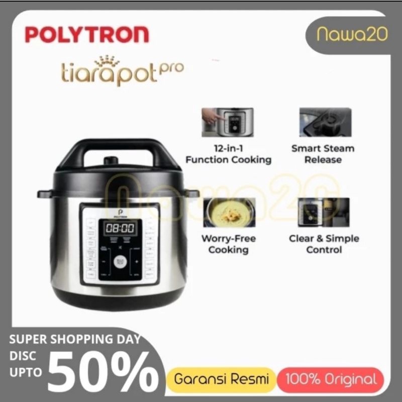 Jual POLYTRON TIARA POT PRC 501 PRO SMART MULTI COOKER PRC501 RICE ...