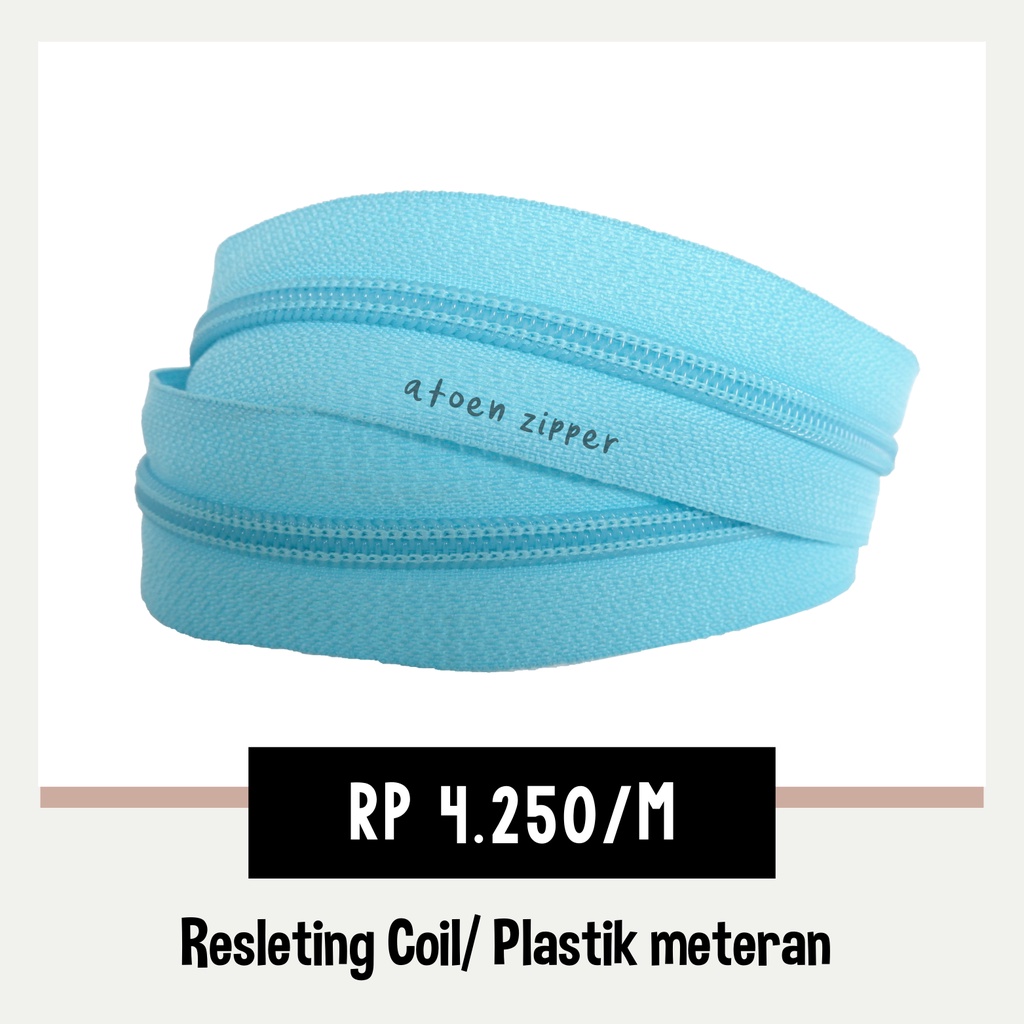 Jual Resleting meteran YKK No 5 Coil/Plastik/Gigi Halus | Shopee Indonesia