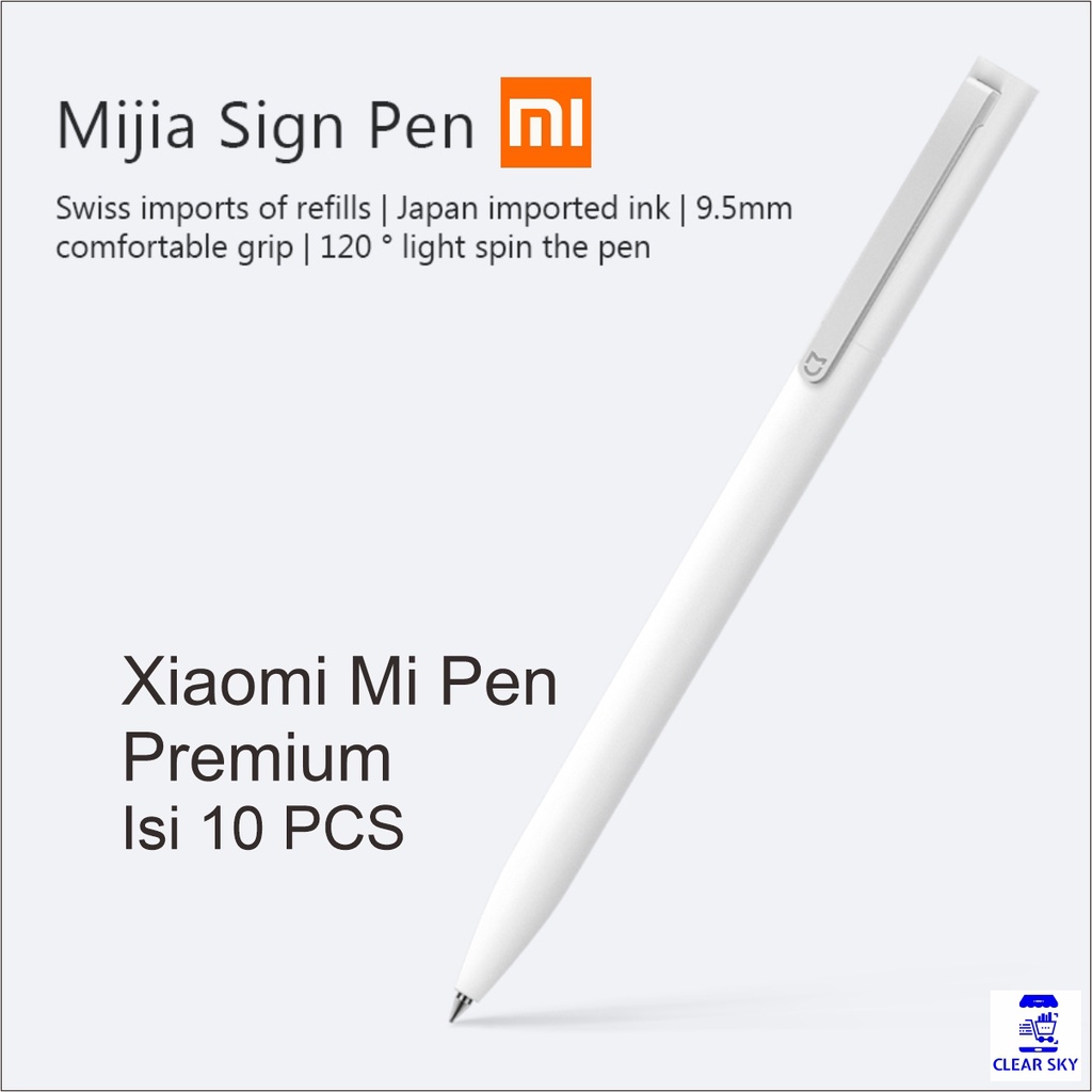 Jual Xiaomi Gel Pen Mi Pen Pulpen Premium Isi 10 PCS | Shopee Indonesia