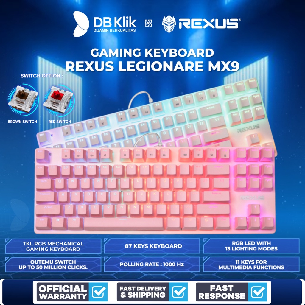 Jual Keyboard Gaming Rexus Mecha Legionare MX9 TKL RGB WHITE - Rexus ...