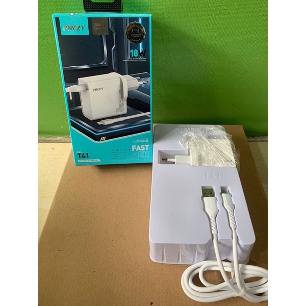 Jual CHARGER PINZY T1 USB MICRO DAN TYPE PD 18W SUPPORT FAST CHARGING ...