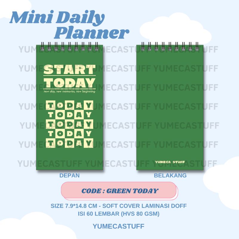 Jual MINI DAILY PLANNER , agenda kecil, buku saku, mini planner ...