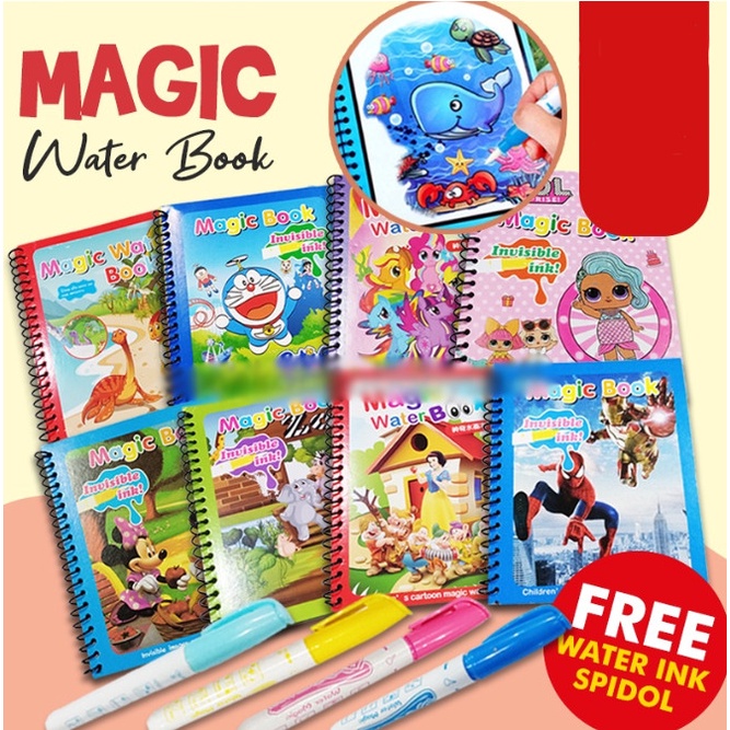 Jual Magic Water Book VIRAL / buku mewarnai / Buku mewarnai ajaib ...