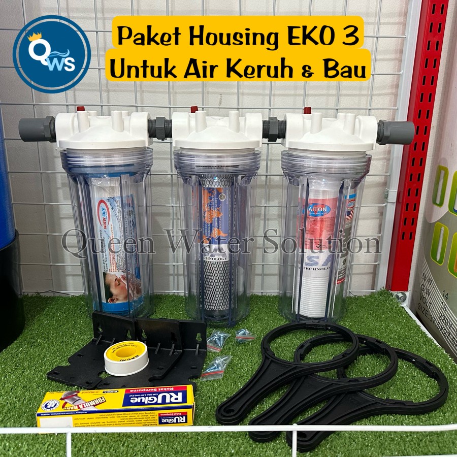Jual Paket EKO 3 - Saringan / Filter Air Siap Pakai 3 Housing | Shopee Indonesia