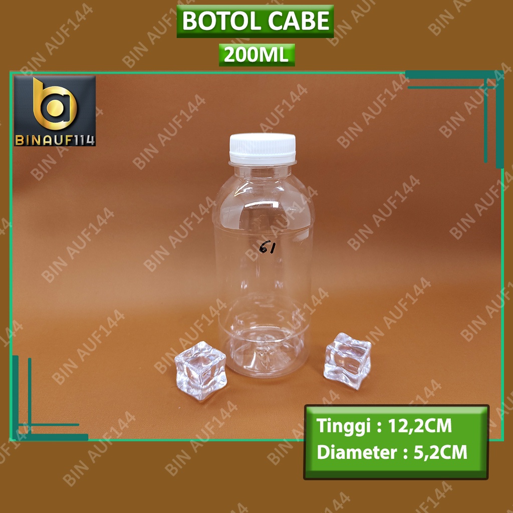 Jual Botol Cabe 200ML/Botol Plastik, Binauf114 (Grosir) | Shopee Indonesia