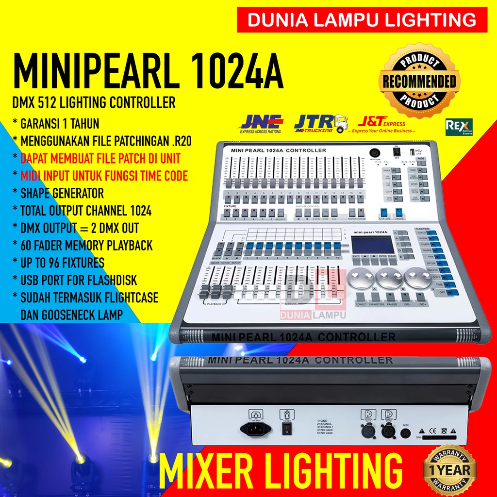 Jual PALING MURAH Mixer lampu panggung parled beam dmx 512 lighting ...