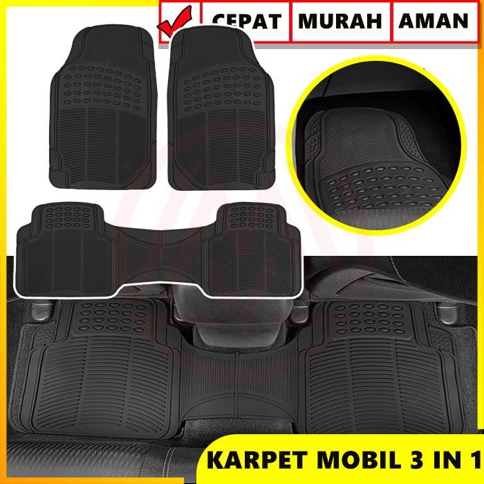 Jual Karpet Karpet Mobil Karet Universal 3 In 1 Depan Belakang Tebal 3D ...