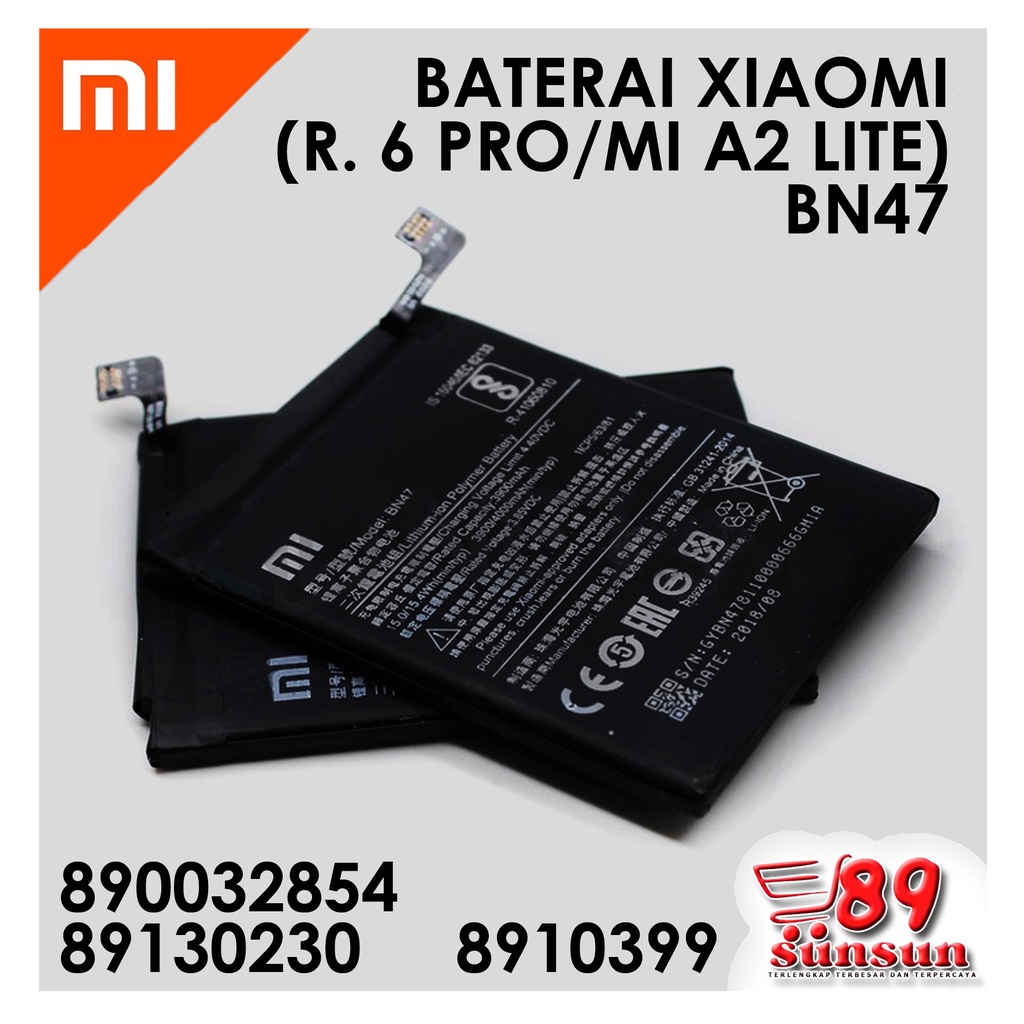 Jual BATERAI XIAOMI BN47 (R. 6 PRO/MI A2 LITE) | Shopee Indonesia