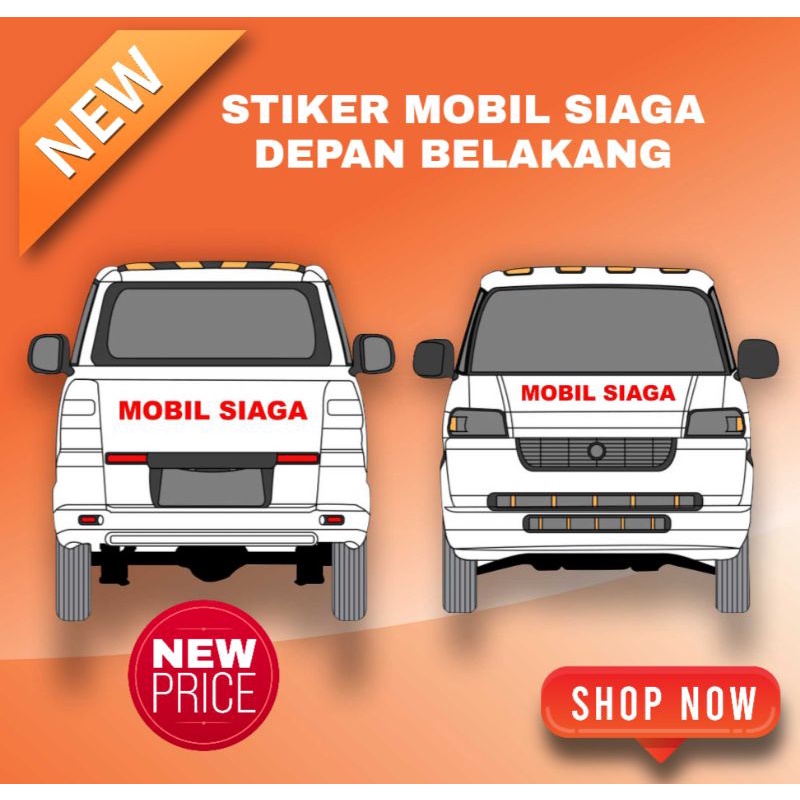 Jual Stiker Tulisan Mobil Siaga Depan Belakang Stiker Ambulance ...