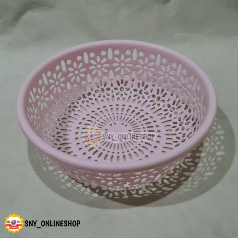 Jual Wakul / Bakul / Besek Bulat 26cm Plastik Pink Lily Allware - 019 ...