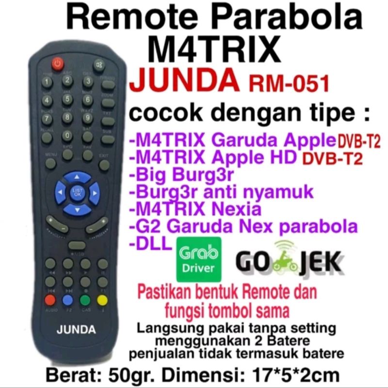 Jual Remote STB Matrix Garuda-Burger S2-Nexia-Parabola-LGSat | Shopee ...