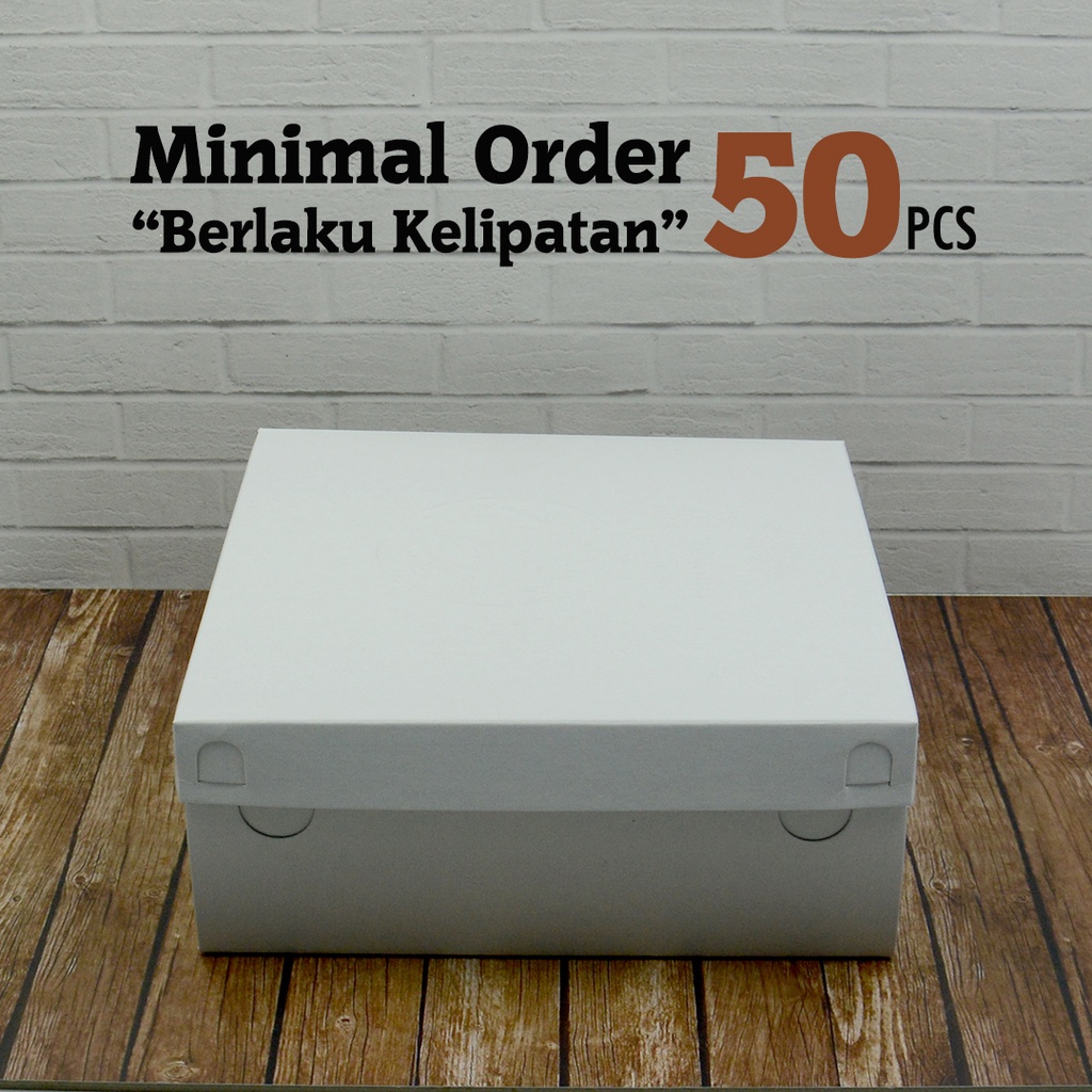 Jual Box Nasi / Dus Kotak Nasi Tebal Putih Ukuran 20 x 20 350 Gram ...