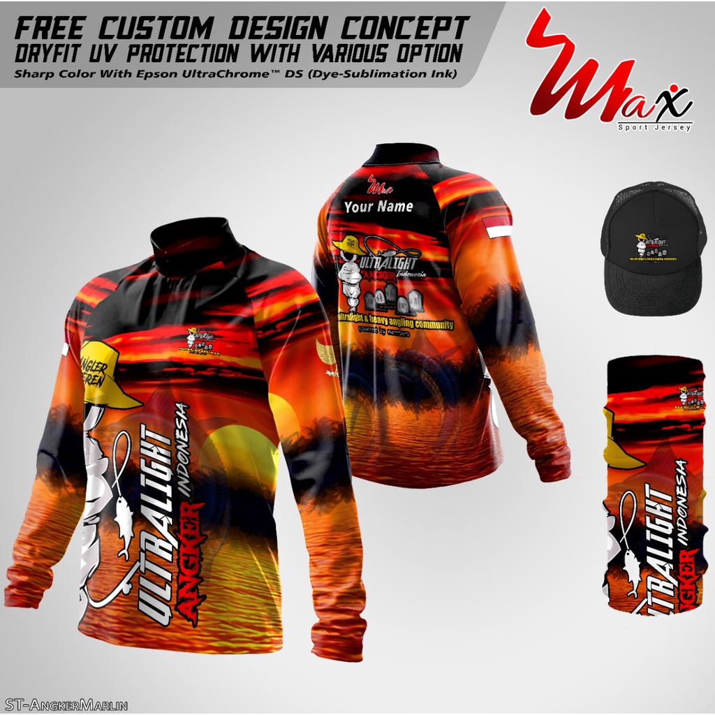 Jual Max Jersey Custom Angker dryfit anti uv | Shopee Indonesia
