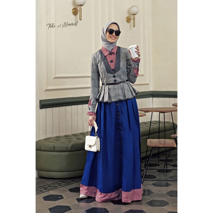 Jual TUNEECA Gamis Dhafina - T-0123007 I Gamis Modern | Shopee Indonesia