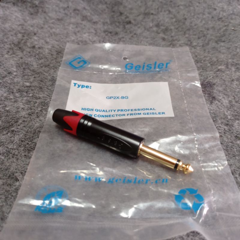 Jual jack mic jack akai mono 6,5mm Geisler Plat Gold | Shopee Indonesia