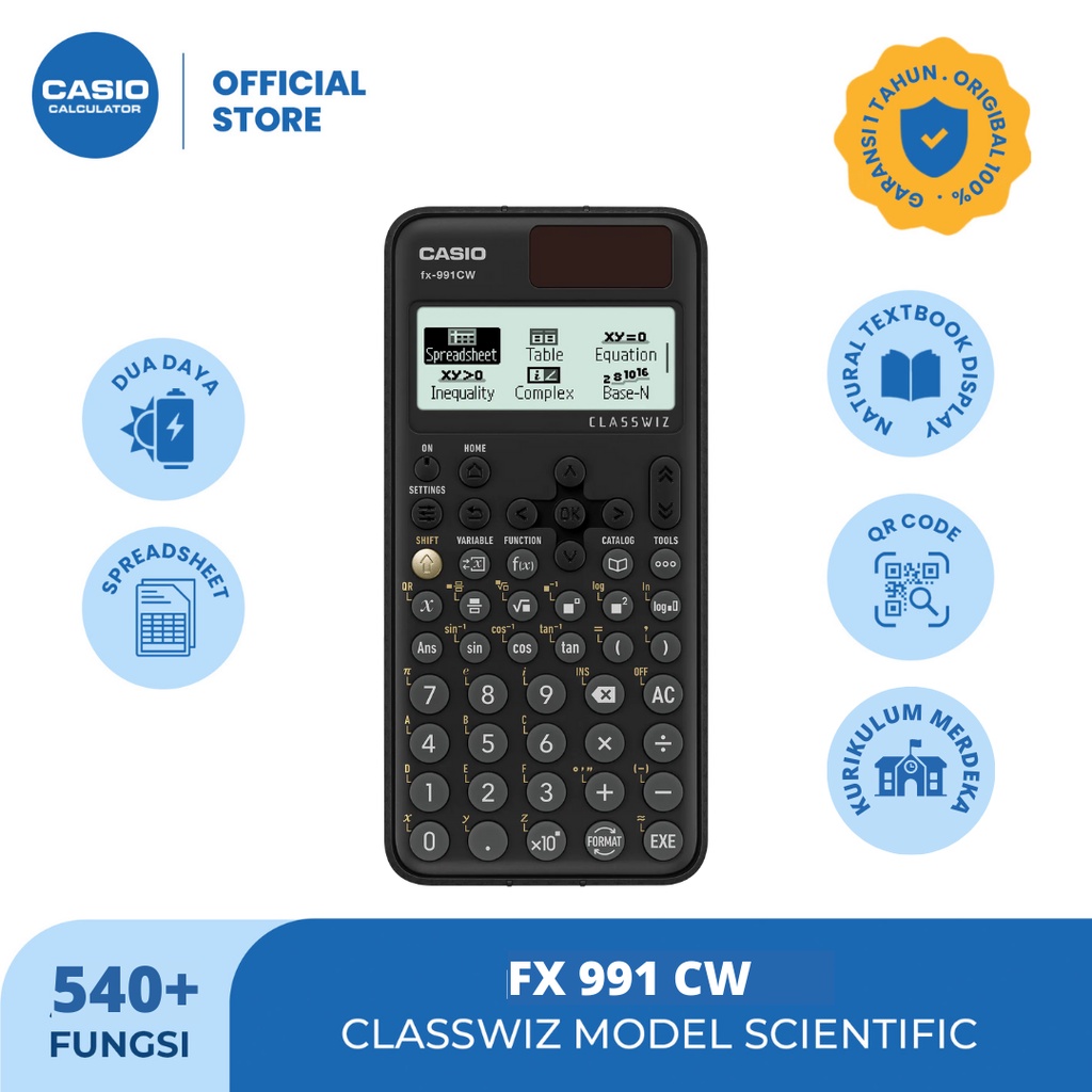 Jual Casio ClassWiz Model Scientific Calculator FX-991CW | Shopee Indonesia