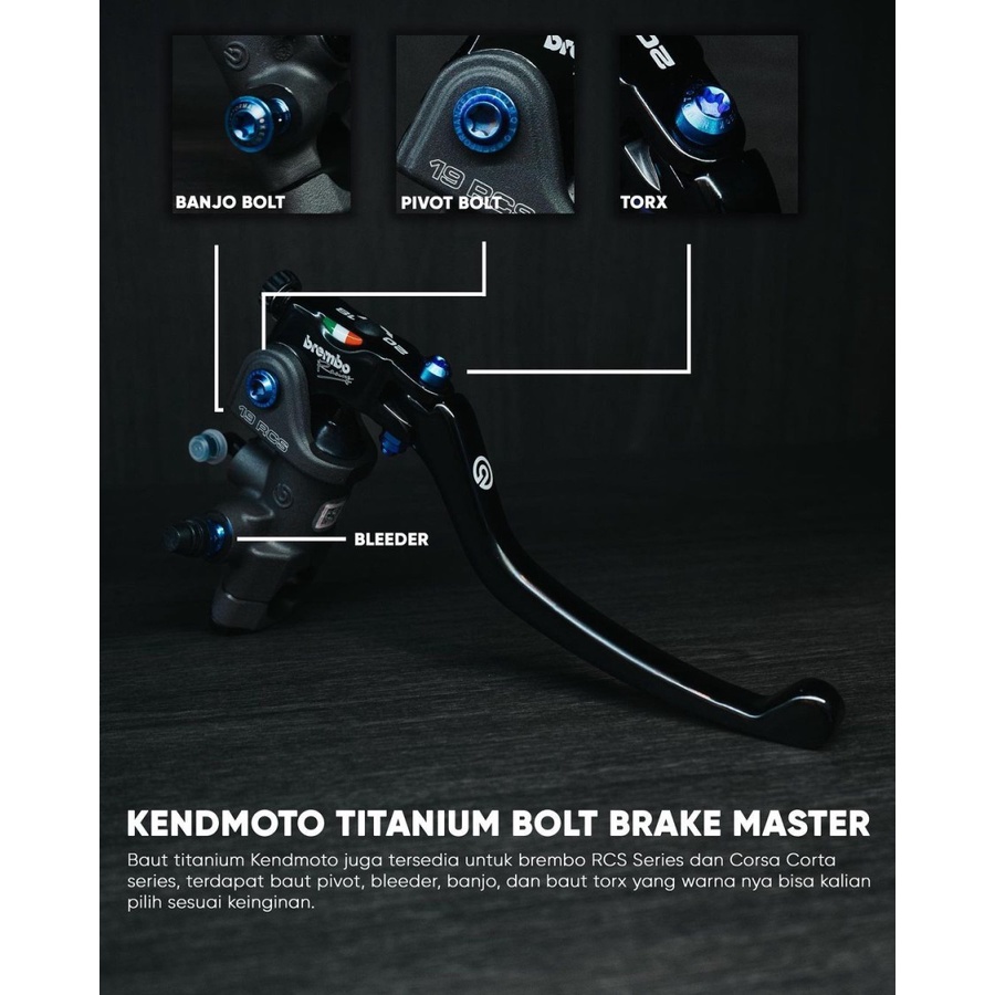 Jual KENDMOTO BAUT TITANIUM SET MASTER BREMBO RCS | Shopee Indonesia