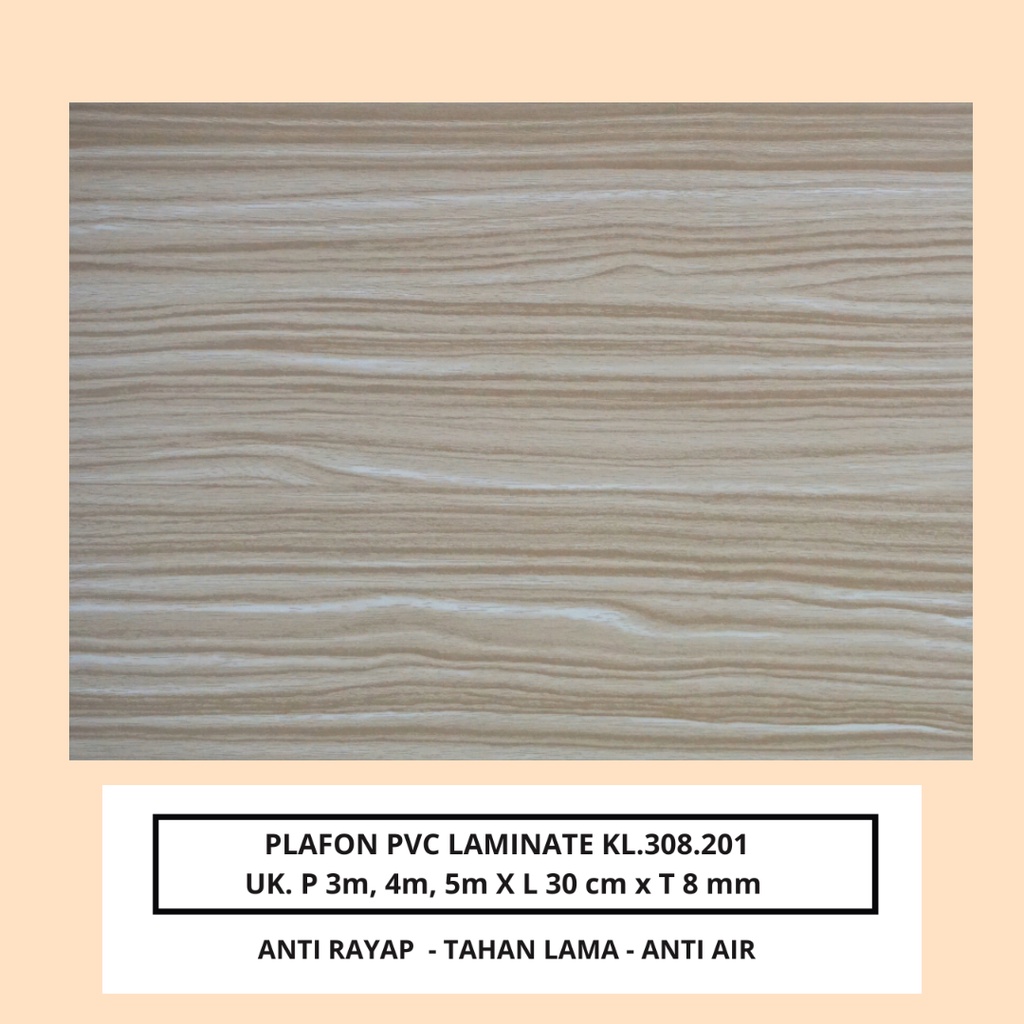 Jual Plafon PVC Motif LAMINATE Tipe KL.308.201 /Plafon PVC Murah/Sale ...