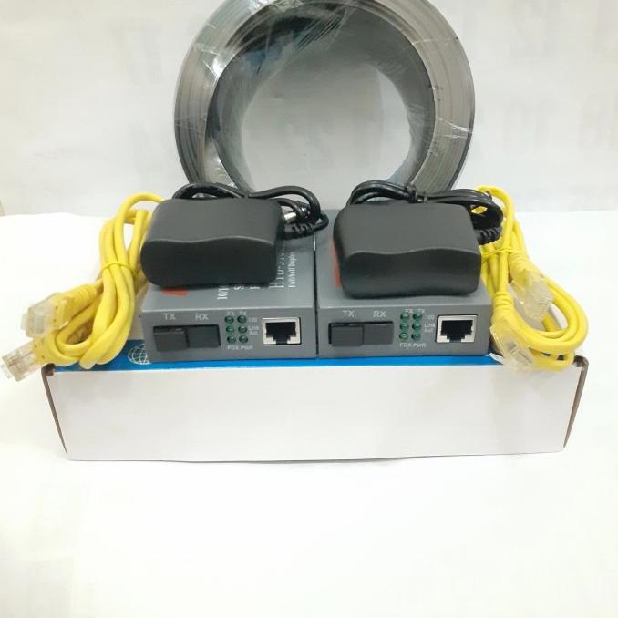 Jual Paket kabel fiber optik 80 meter dan sepasang Netlink htb 3100 A/B ...