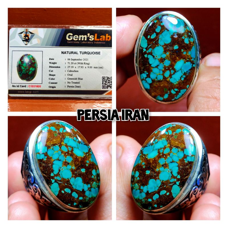 Jual NATURAL PIRUS PERSIA KUNO RING PERAK | Shopee Indonesia