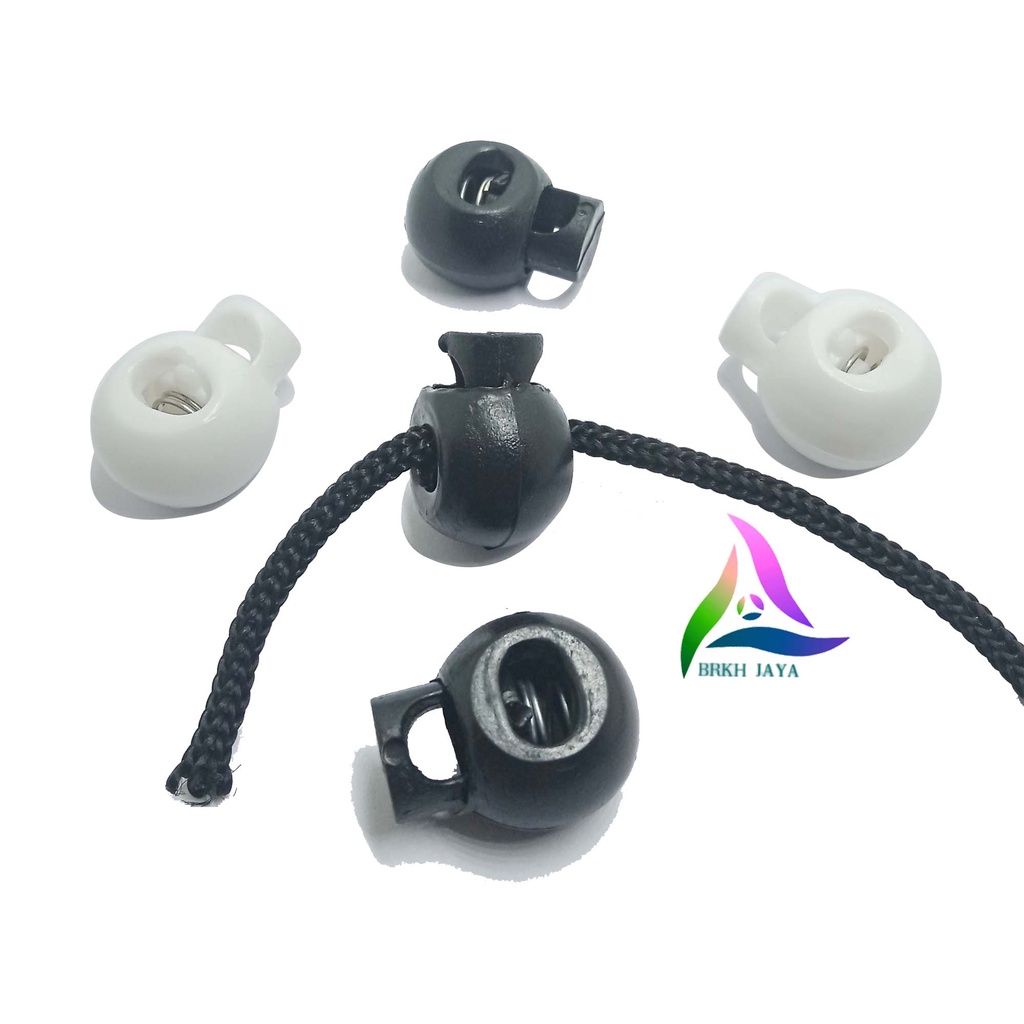 Jual STOPPER BULAT PLASTIK PP 17 MM / STOPPER TALI JAKET / STOPPER TALI ...
