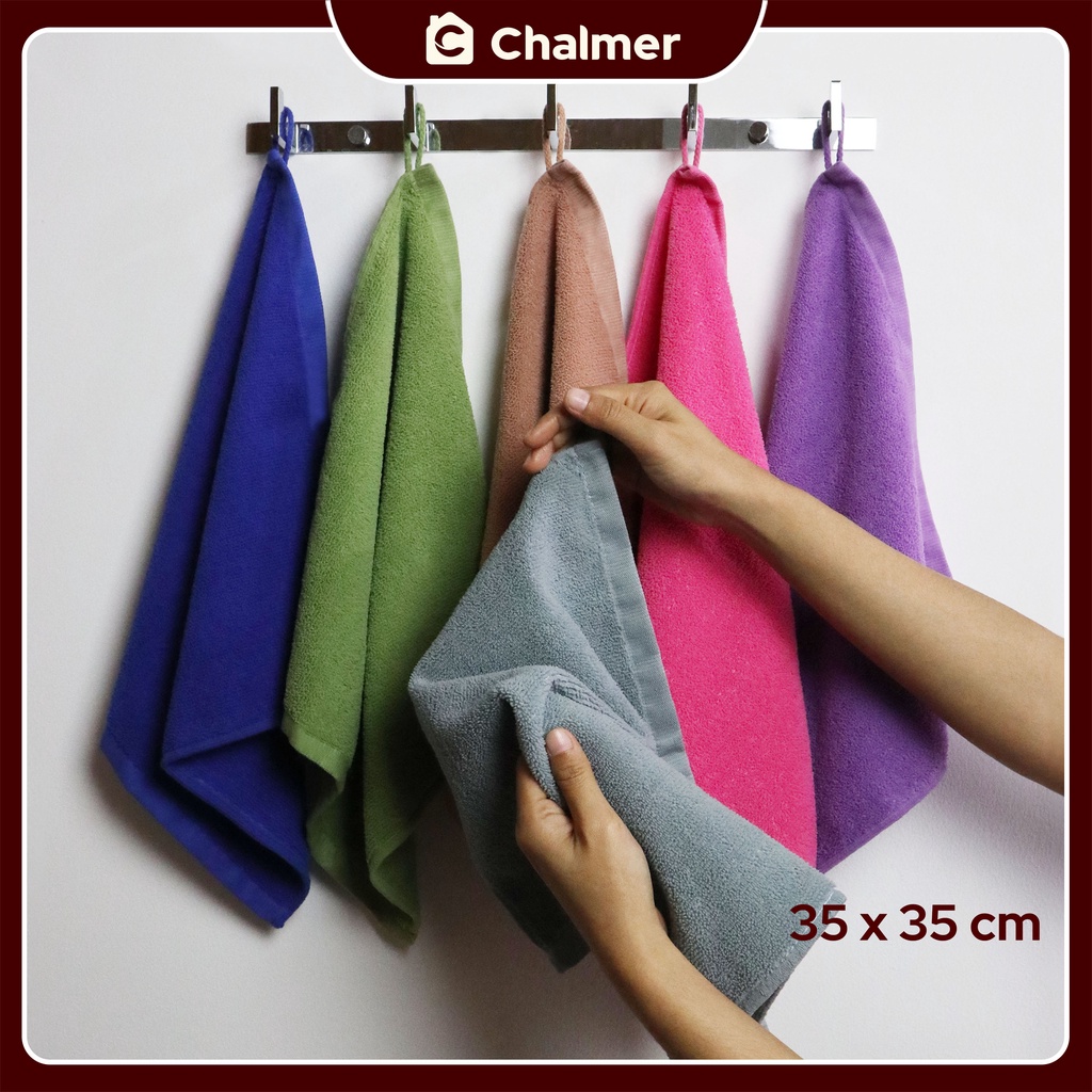Jual Lap Tangan Microfiber Chalmer 35 x 35 cm Serbet Handuk Cuci Tangan ...