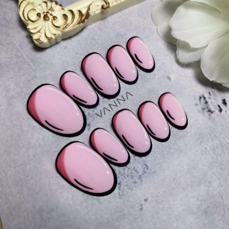 Jual Custom Fake Nails Kuku Palsu Cartoon Comic Pop Art Nail Art Press ...