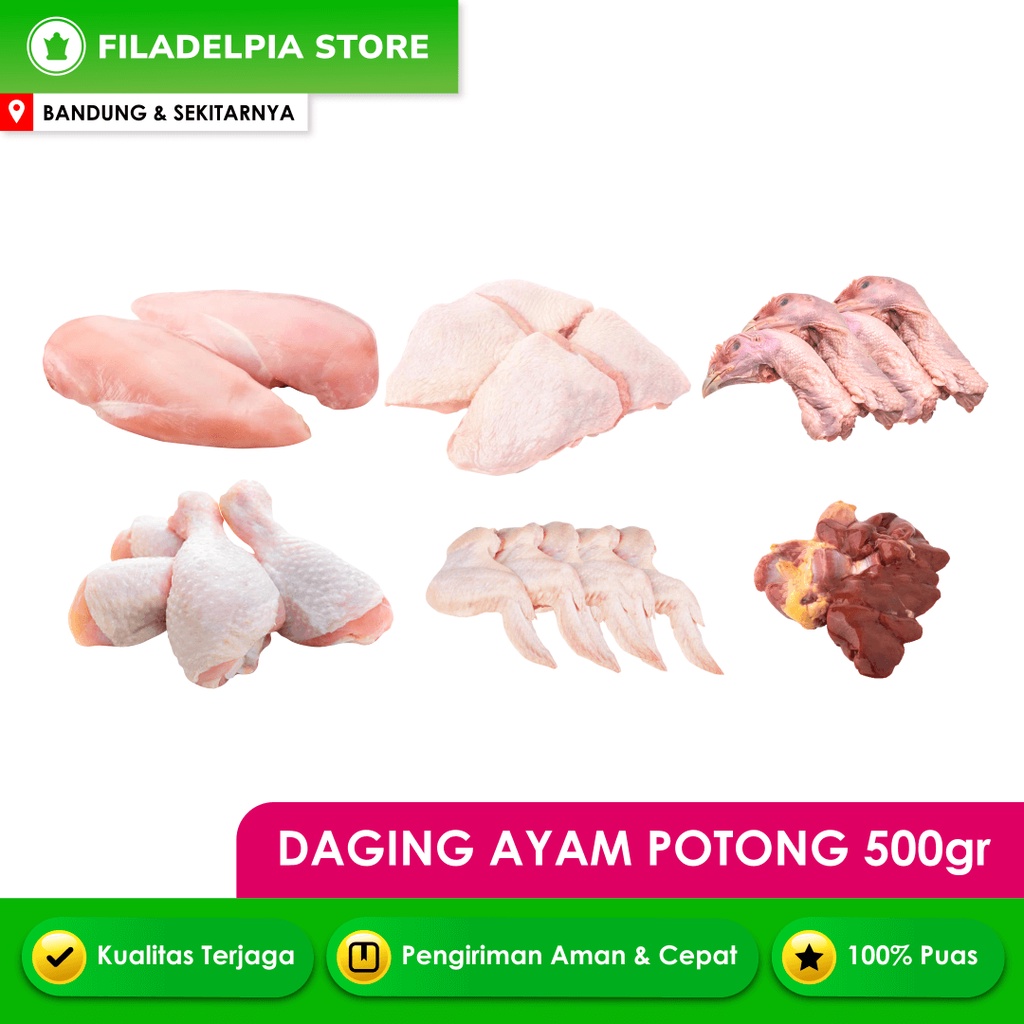 Jual Daging Ayam Segar 500gr Dada Paha Sayap Ati Amepla Diskon Bandung ...