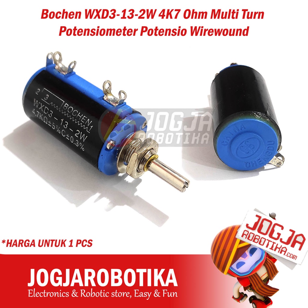 Jual Bochen WXD3-13-2W Ohm Multi Turn Potensiometer Potensio Wirewound ...