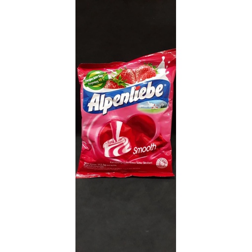 Jual PERMEN ALPENLIEBE SMOOT RASA SUSU STROBERI 112,5G | Shopee Indonesia