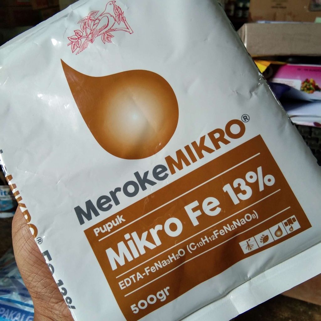 Jual Meroke Mikro Fe EDTA 500gr Besi 13% Pupuk Nutrisi Hidroponik 500 ...