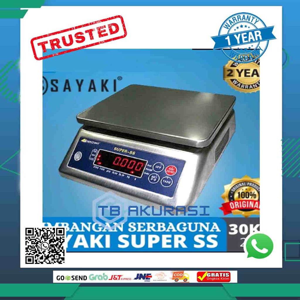 Jual Timbangan Digital Serbaguna Sayaki Super SS Double Display Warung Beras Toko Sembako Ikan ...