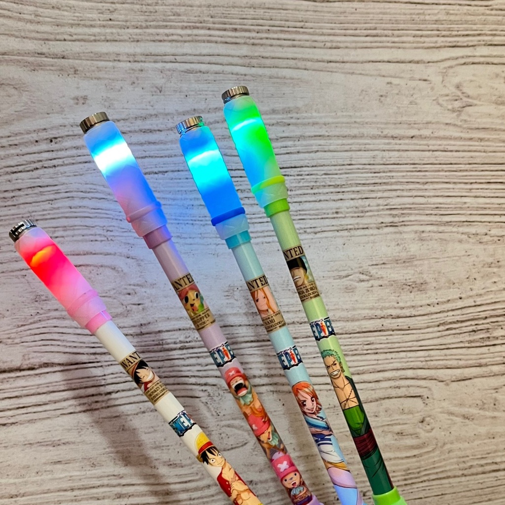 Jual PULPEN PUTAR LED ONE PIECE SPESIAL ADA LAMPU NYA TINTA HITAM ...
