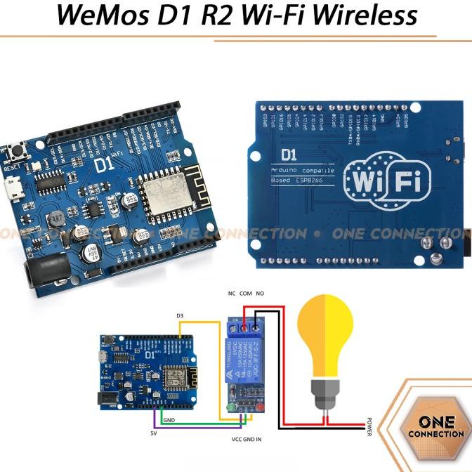 Jual WeMos D1 R2 Wi-Fi Wireless Arduino Development Board Module ESP8266 onecon90 Murah | Shopee ...