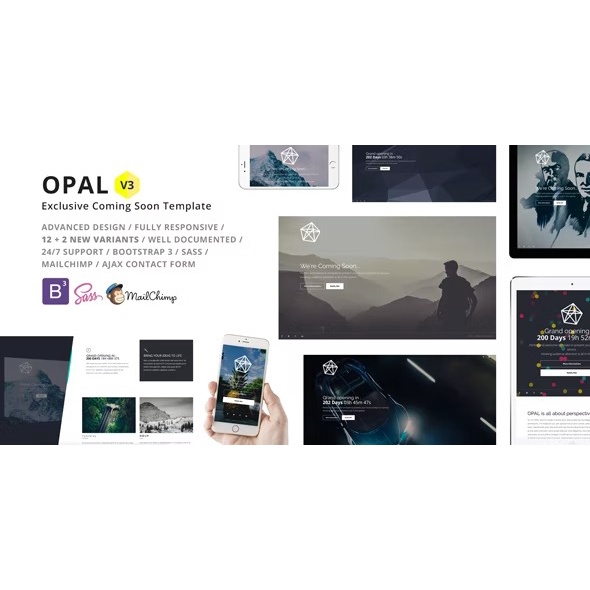 Jual Landing HTML Page - OPAL Exclusive Coming Soon Template | Shopee ...