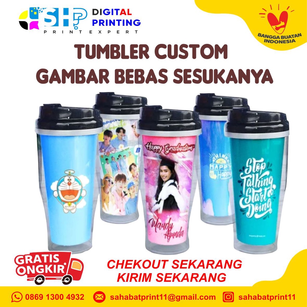 Jual Tumbler Custom Insert Paper Botol Minuman Dengan Design foto kamu ...