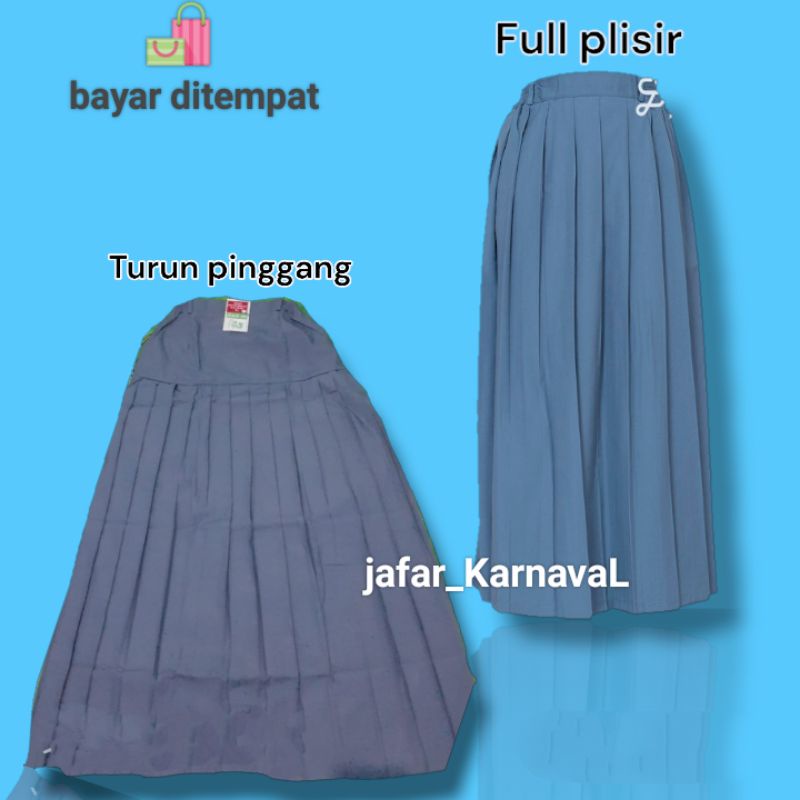 Jual SERAGAM SEKOLAH ROK PANJANG SMA SMK ROK SMA PANJANG ABU ABU REMPEL LIPIT TURUN PINGGANG ROK ...