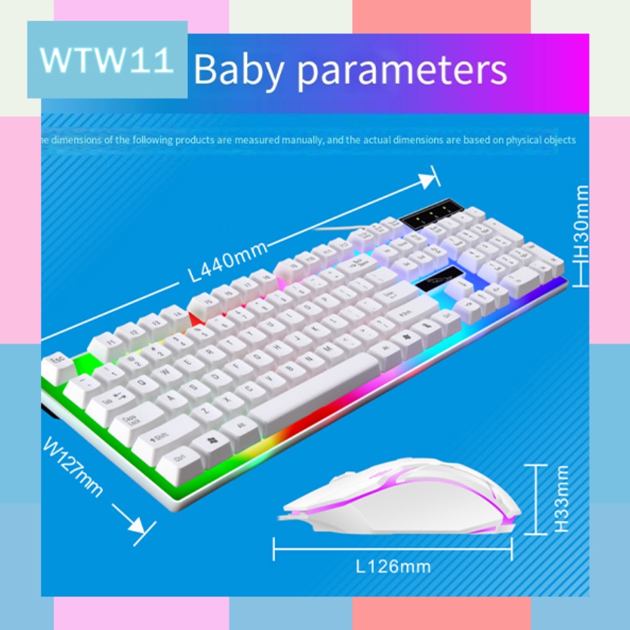 Jual Keyboard Mouse Gaming PC Full Set LED RGB Waterproof G21B For PC ...