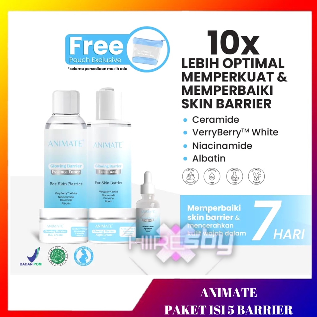 Jual Animate Glowing Barrier Skin Repair Series 5in1- Paket Skin ...