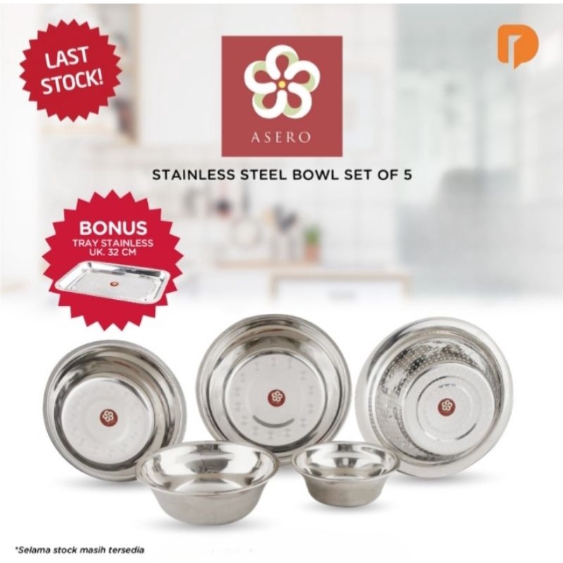 Jual Mangkok Stainless Steel Asero | Shopee Indonesia