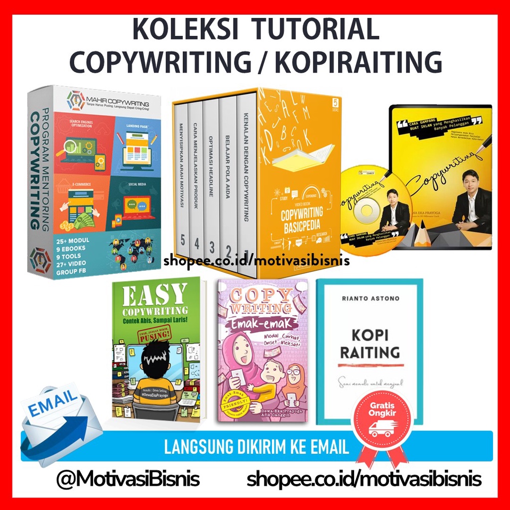 Jual Koleksi Tutorial Copywriting Terlengkap Shopee Indonesia