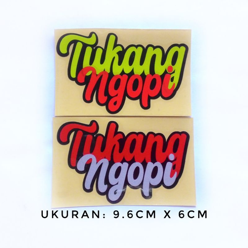 Jual Stiker Cutting Tukang Ngopi 9CM Stiker Motor Sticker Mobil ...