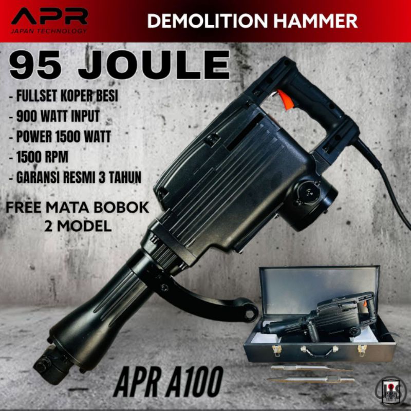 Jual MESIN BOBOK BETON JACK 95 JOULE HAMMER DRILL APR JAPAN A100 PENGHANCUR ASPAL TEMBOK COR ...