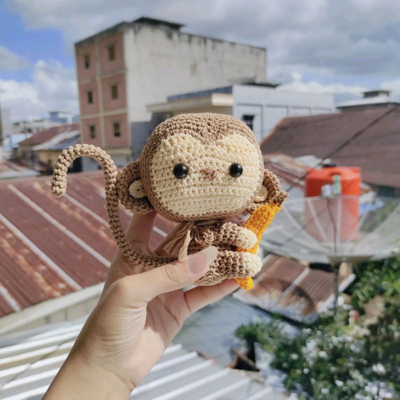 Jual Boneka Rajut Monyet || crochet doll || handmade // BACA DESKRIPSI ...
